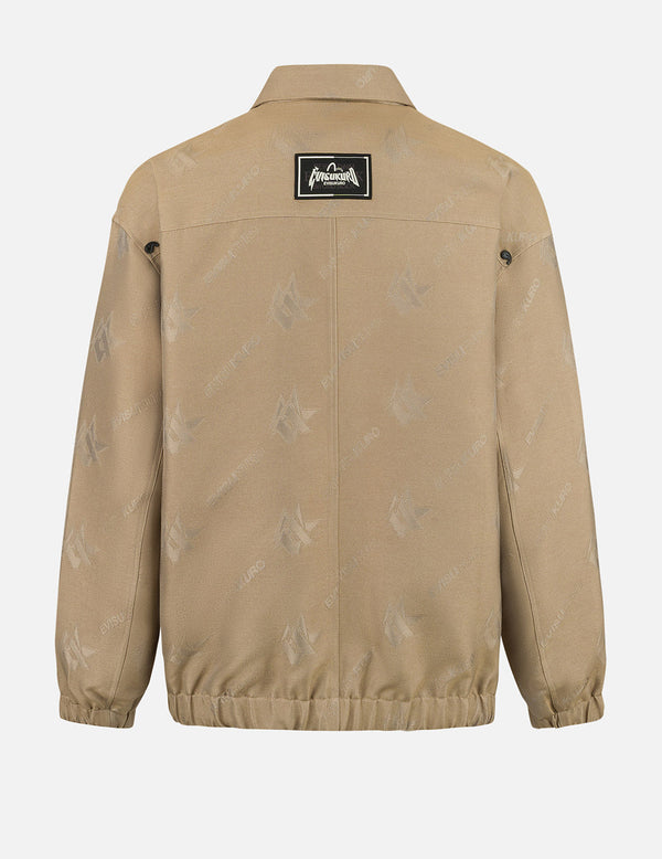 Monogram Logo Jacquard Oversized Coach Jacket – EVISU